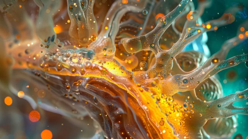 Cross Section of a Brain Slice Showing Dopamine Receptor Activation and ...