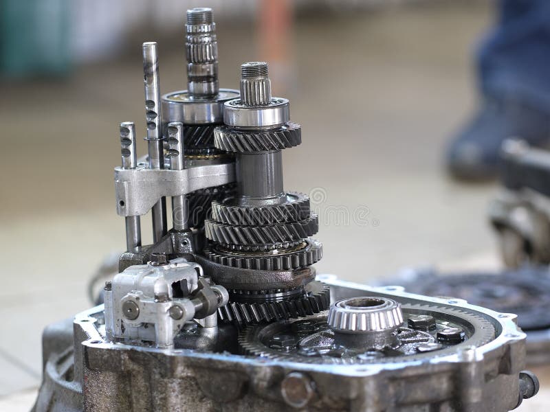 Cross-section of Car Transmission Stock Image - Image of gear ...