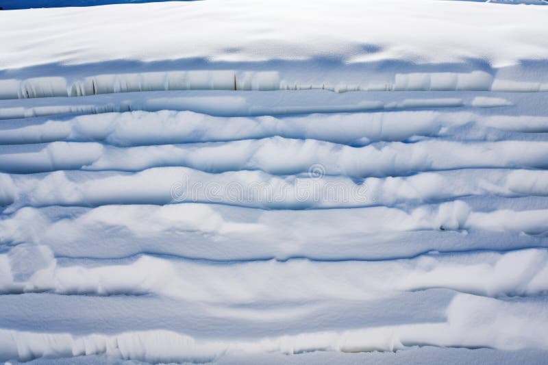 Cross-section of Compacted, Layered Snow Stock Photo - Image of snow ...