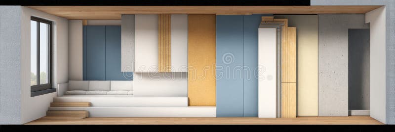 Cross-section Diagram Showcasing Wall Structure with Insulation and ...