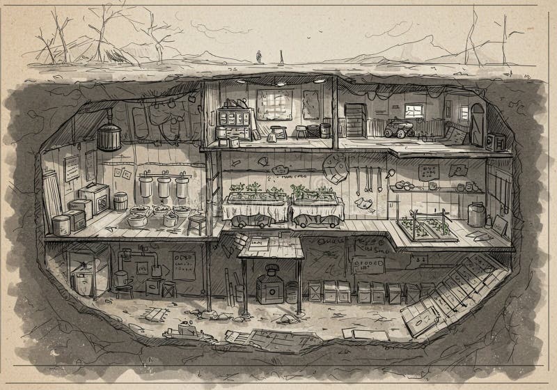 Multi Level Underground Bunker Stock Illustrations – 13 Multi Level ...