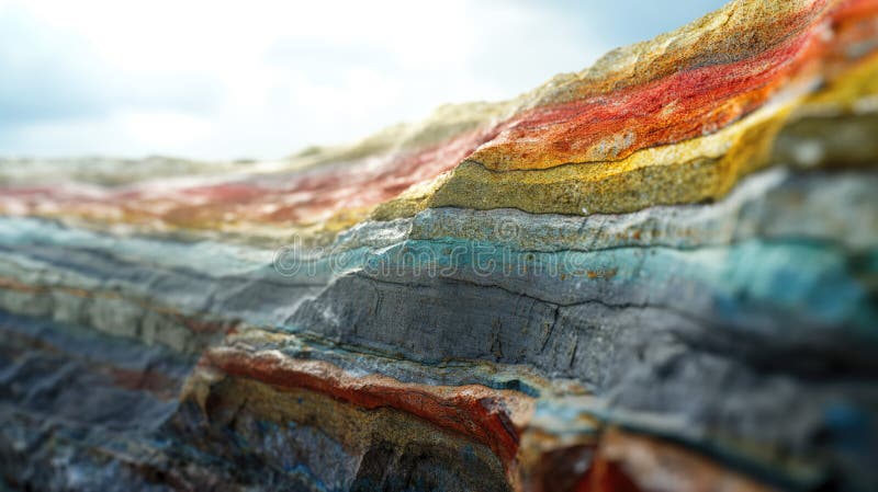Cross-section of the Earth S Crust with Diamond Deposits Stock Image ...
