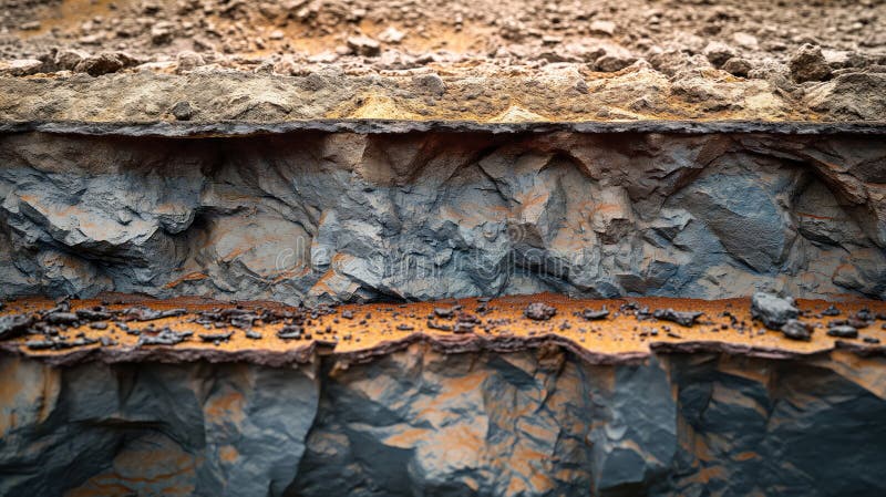 Cross-section of the Earth S Crust with Diamond Deposits Stock Photo ...