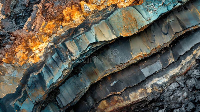 Cross-section of the Earth S Crust with Diamond Deposits Stock Photo ...