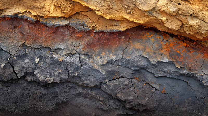 Cross-section of the Earth S Crust with Metal Deposits Stock Photo ...