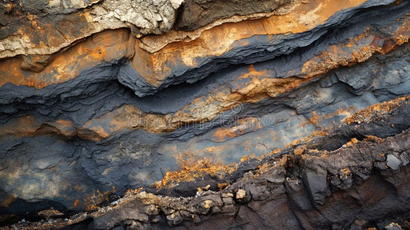 Cross-section of the Earth S Surface with Minerals Stock Image - Image ...