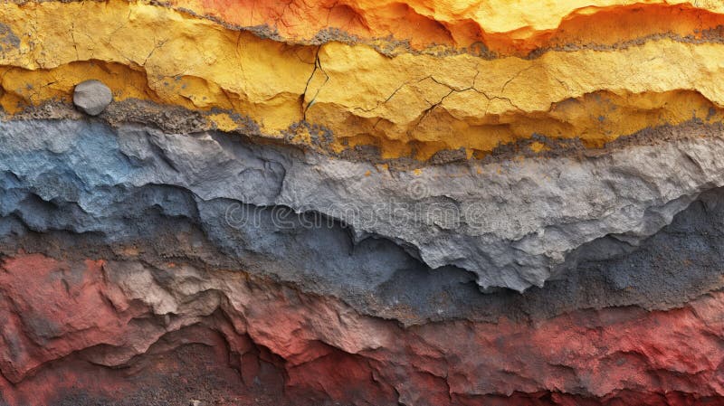 Cross-section of the Earth S Crust with Metal Deposits Stock Image ...