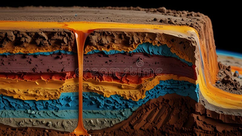 A Cross-section of Earth S Layers from the Crust To the Molten Core ...