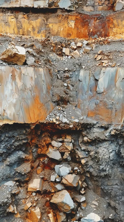 Cross-section of the Earth S Surface with Minerals Stock Image - Image ...