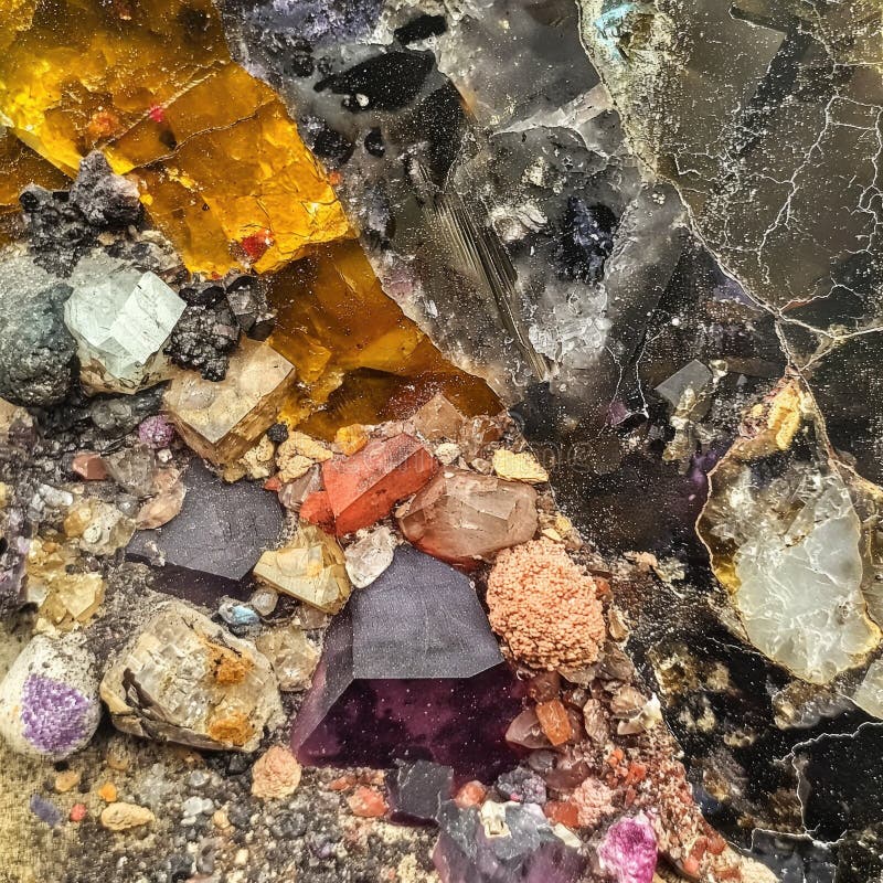 Cross-section of the Earth S Surface with Minerals Stock Image - Image ...