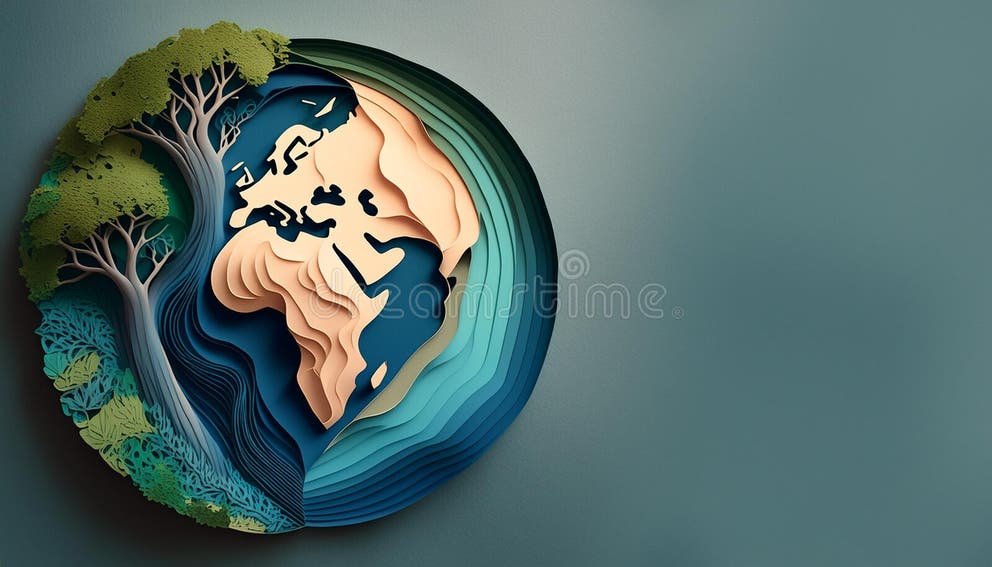 A Cross-section of the Earth Showing Layers and Hidden Ecosystems Stock ...