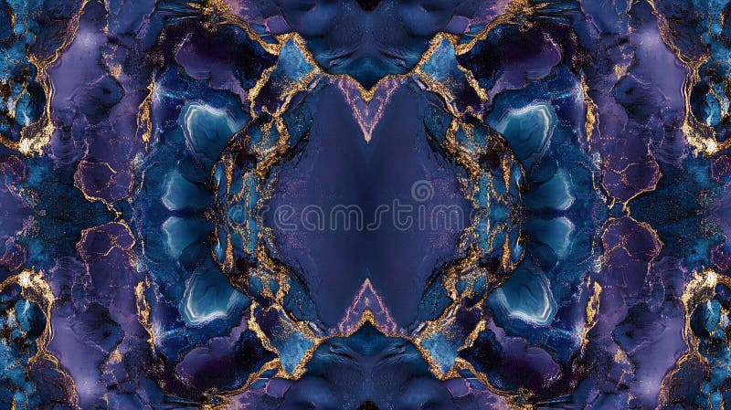 Cross-section of a Geode Reimagined As a Repeating Pattern with Crystal ...