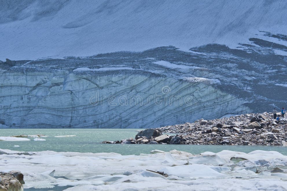 The Cross-section of the Glacier. Jasper AB Canada Stock Photo - Image ...
