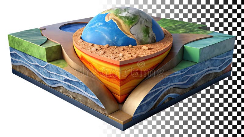 Globe Cross-section Earth Model Geography and Science Png Transparent ...