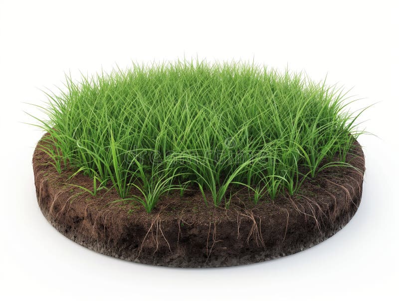 Cross-section of Grass and Soil Stock Photo - Image of environmental ...