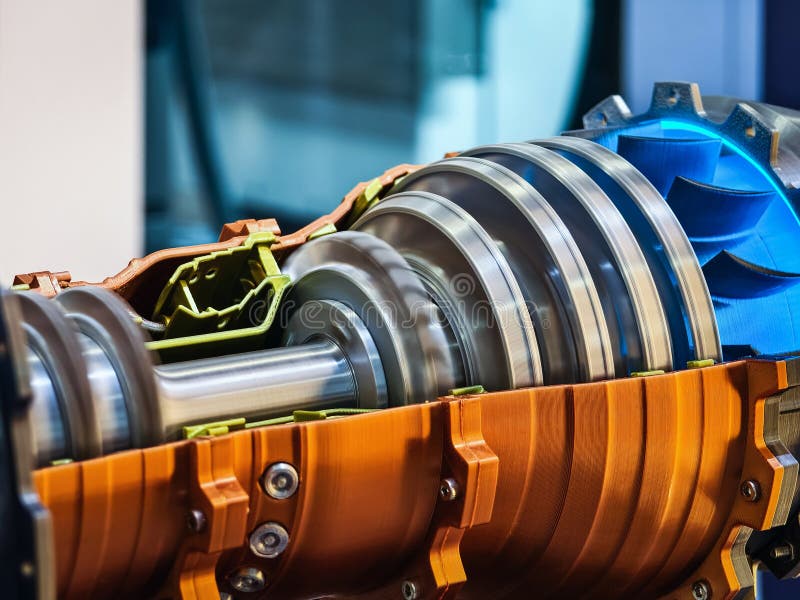 Detailed View of a High-performance Turbine Engine Showcasing Intricate Design and Engineering ...