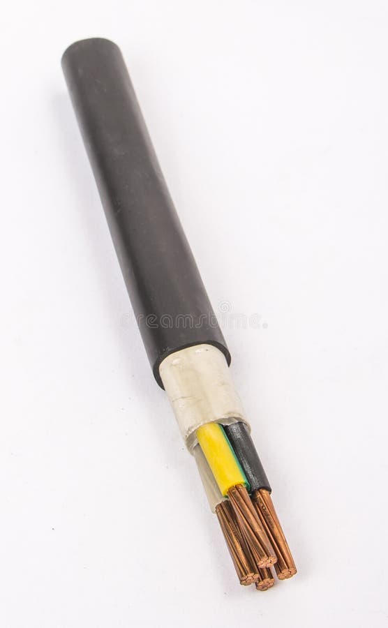 Cross Section of High-voltage Cable, Polymer Insulation Stock Photo ...