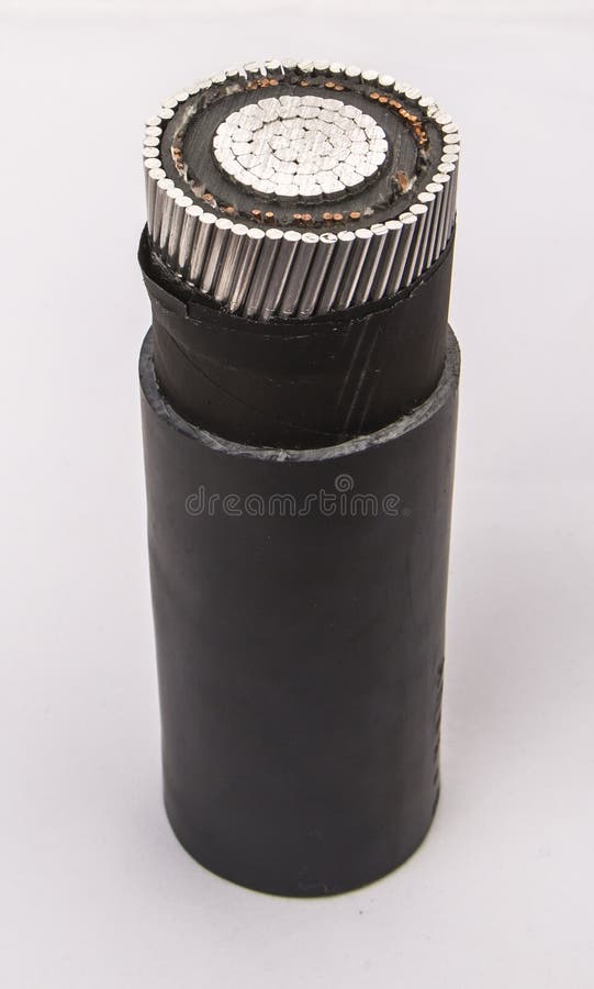 Cross Section of High-voltage Cable, Polymer Insulation Stock Image ...