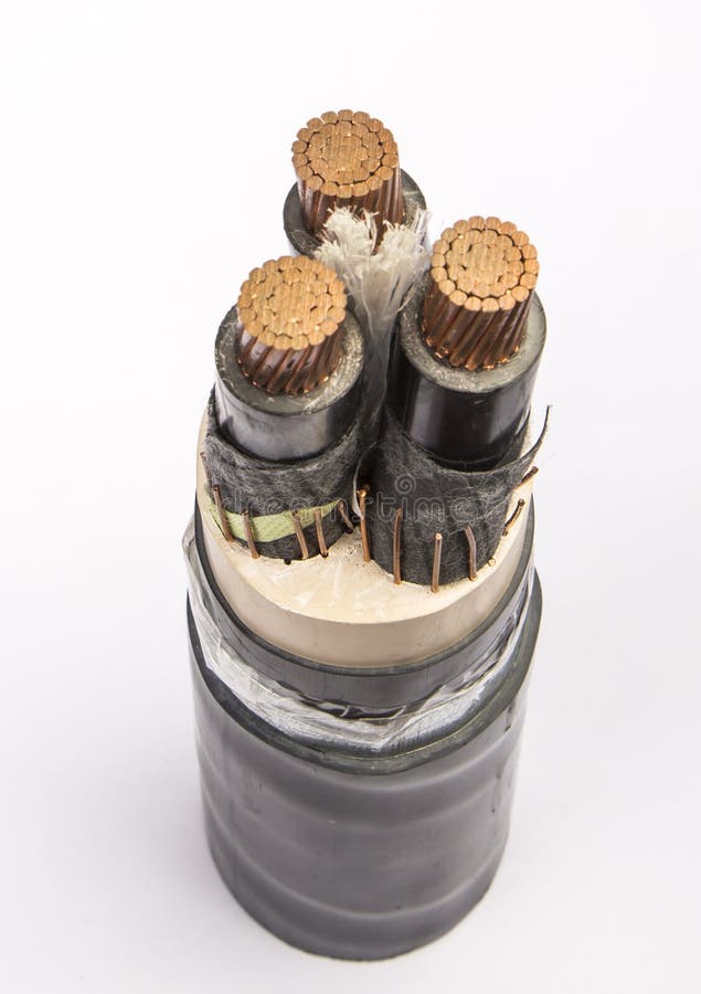 Cross Section of High-voltage Cable, Polymer Insulation Stock Image ...