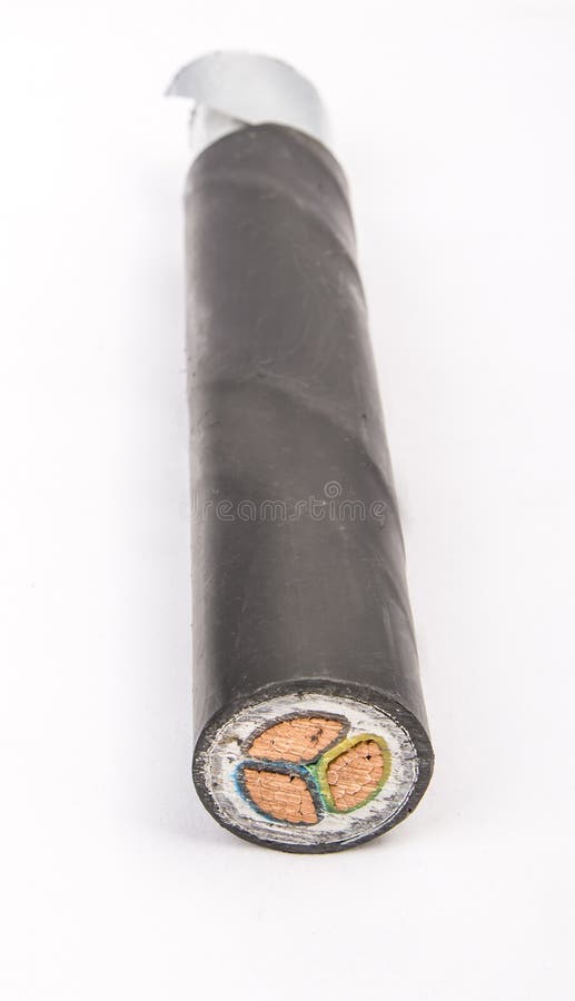 Cross Section of High-voltage Cable, Polymer Insulation Stock Image ...
