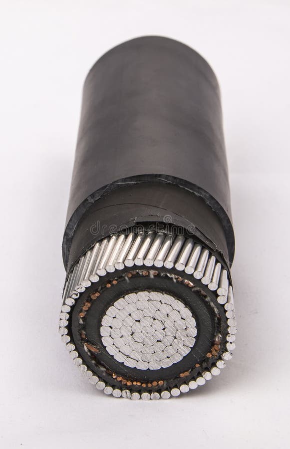 Cross Section of High-voltage Cable, Polymer Insulation Stock Image ...