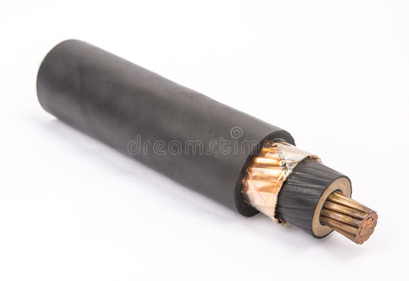 Cross Section of High-voltage Cable, Polymer Insulation Stock Image ...