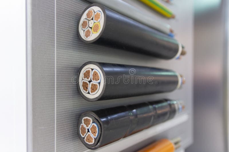 Cross Section of High-voltage Cable, Polymer Insulation Stock Photo ...