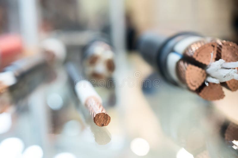 Cross Section of High-voltage Cable. Stock Photo - Image of high ...