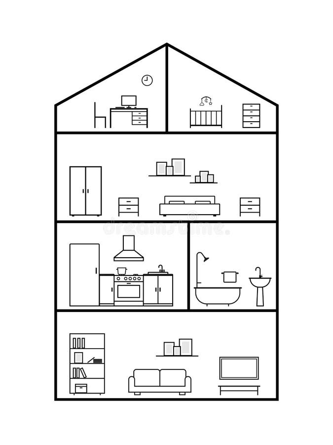 Building Cross Section Stock Illustrations – 1,105 Building Cross ...