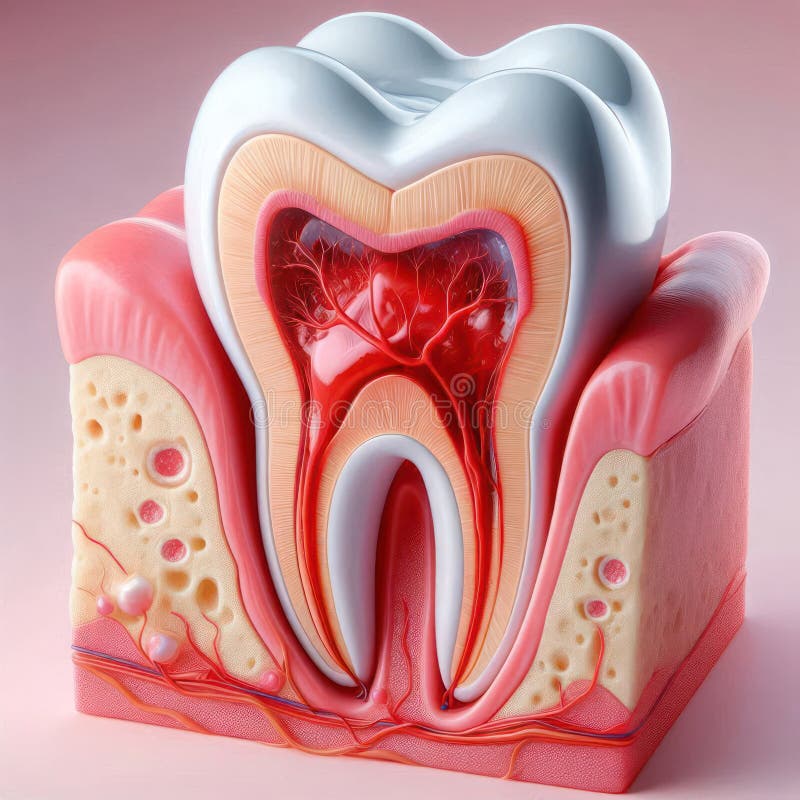 Cross-Section of Human Teeth Anatomy for Dental Education Stock ...