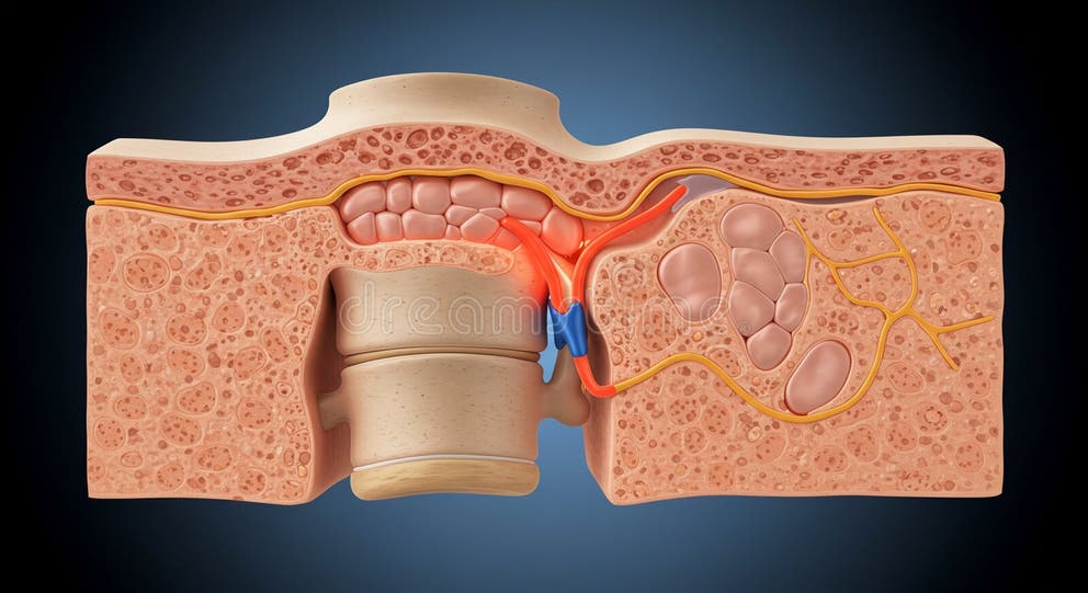 Cross-section Illustration of a Human Tooth and Gum. Visible Components ...