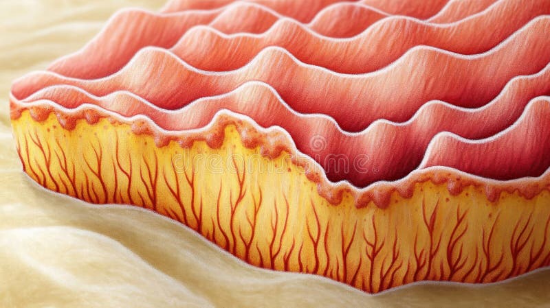 A Cross-section Illustration of Tissue Layers with Vascular Structures ...