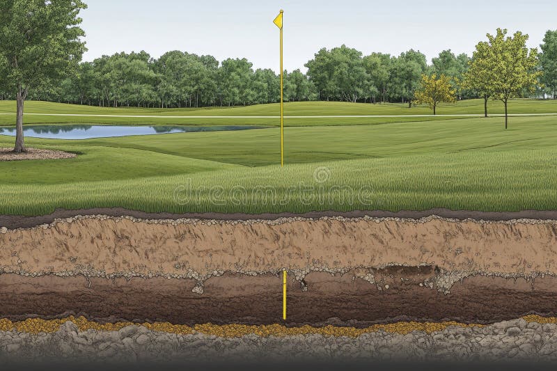 A Cross-section of the Landscape Exposed an Underground Water Source ...