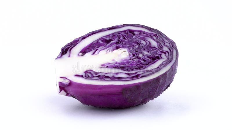 Macro of Red Cabbage Section Stock Photo - Image of white, crunchy ...