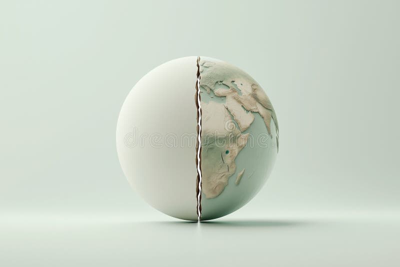 Cross-section Model of Earth Showing Internal Structure Stock ...