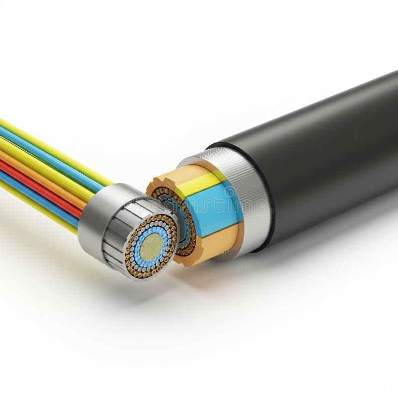 Different Colored Optical Fibers Stock Illustrations – 5 Different ...