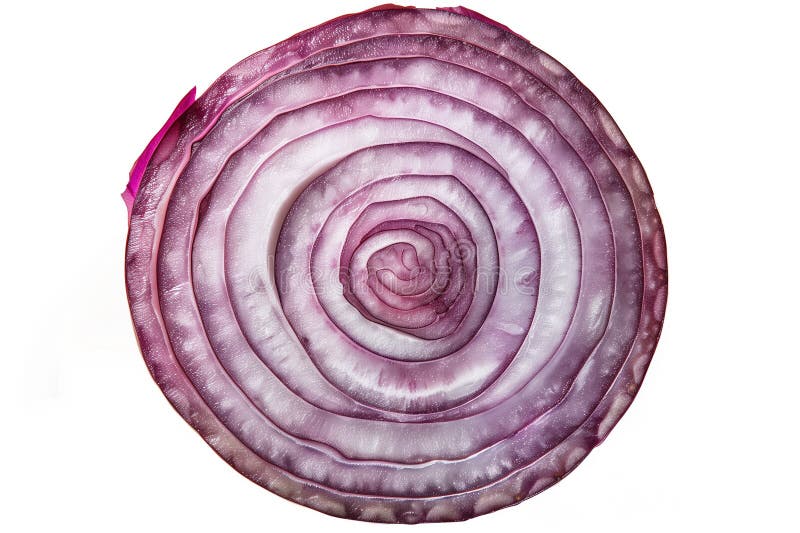 Cross-Section of Onion on White Background Stock Photo - Image of ...