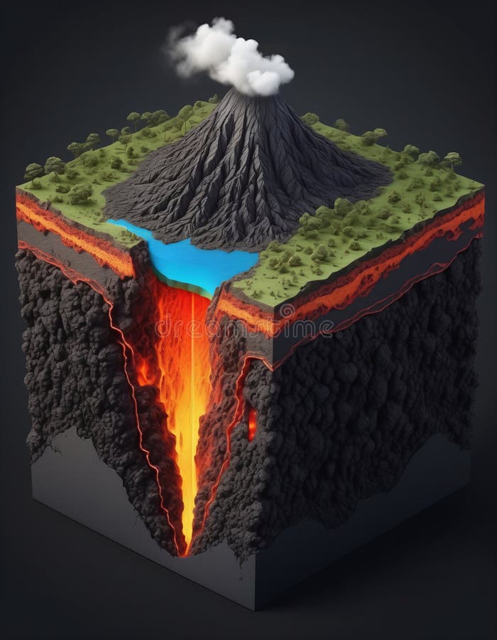 Cross-section of a Piece of the Earth S Crust, Different Composition ...