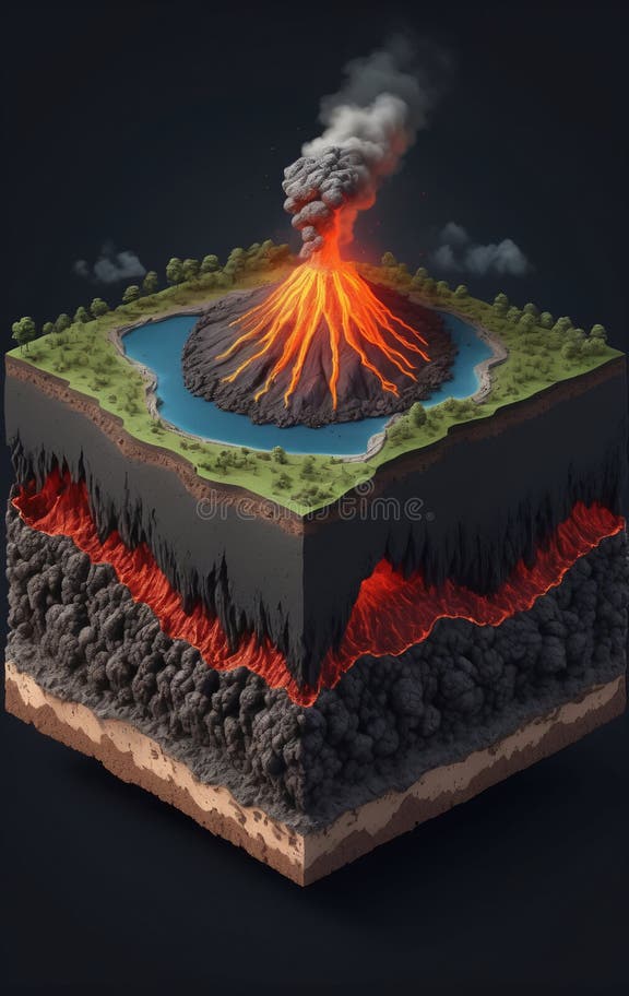 Cross-section of a Piece of the Earth S Crust, Different Composition ...