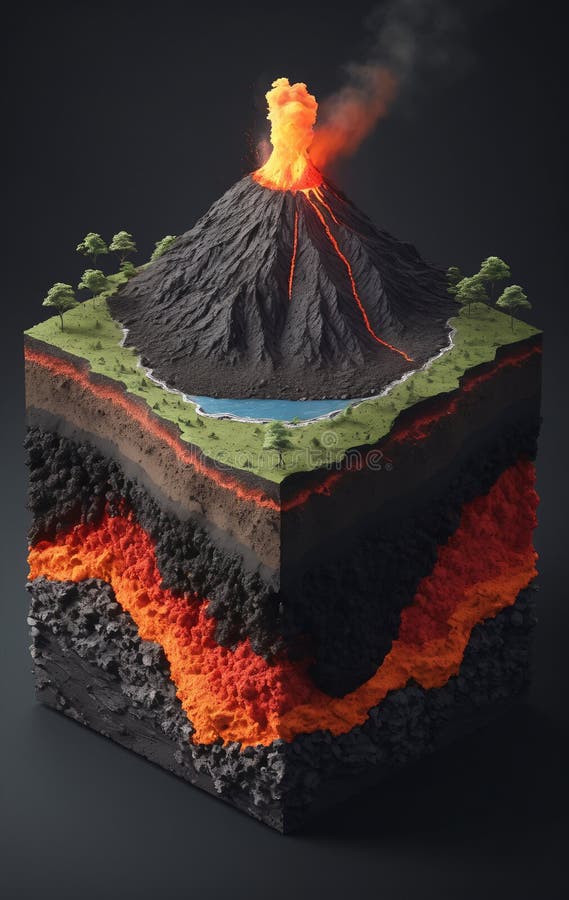 Cross-section of a Piece of the Earth S Crust, Different Composition ...
