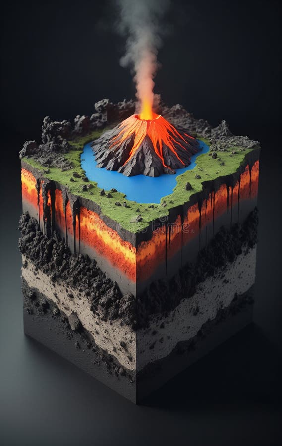 Cross-section of a Piece of the Earth S Crust, Different Composition ...