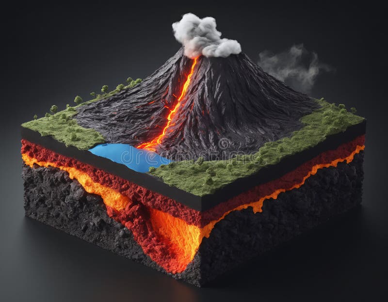 Cross-section of a Piece of the Earth S Crust, Different Composition ...