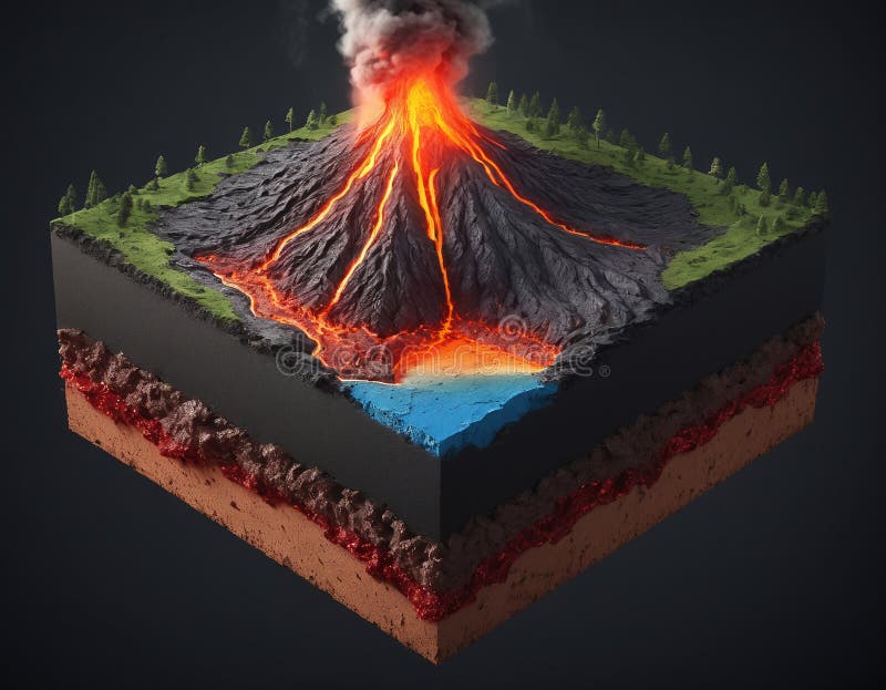 Cross-section of a Piece of the Earth S Crust, Different Composition ...