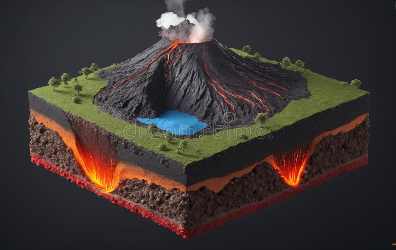 Cross-section of a Piece of the Earth S Crust, Different Composition ...