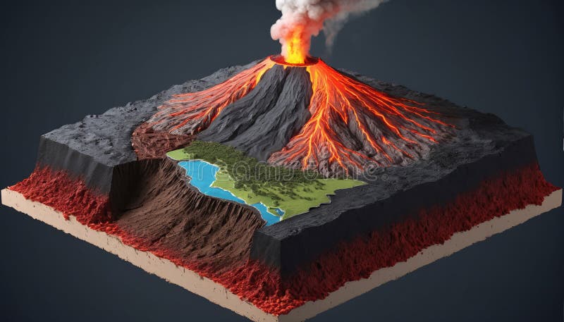 Cross-section of a Piece of the Earth S Crust, Different Composition ...