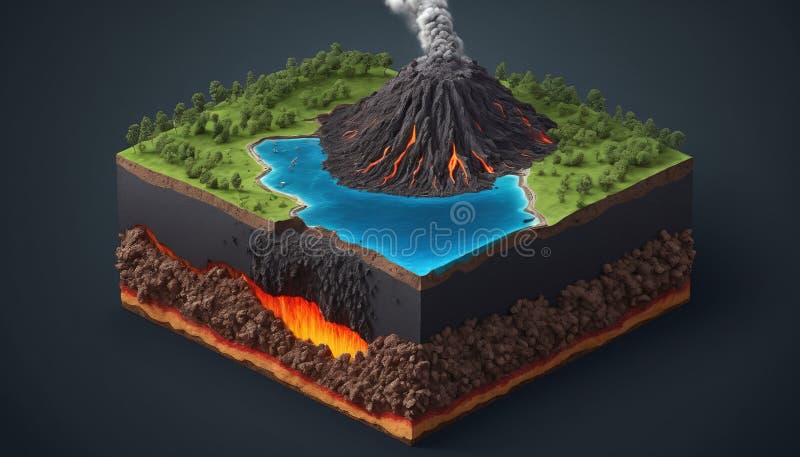 Cross-section of a Piece of the Earth S Crust, Different Composition ...
