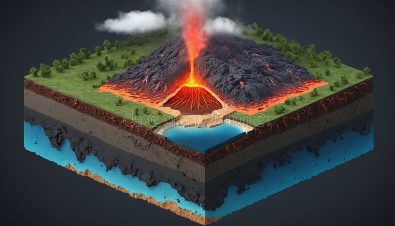 Cross-section of a Piece of the Earth S Crust, Different Composition ...
