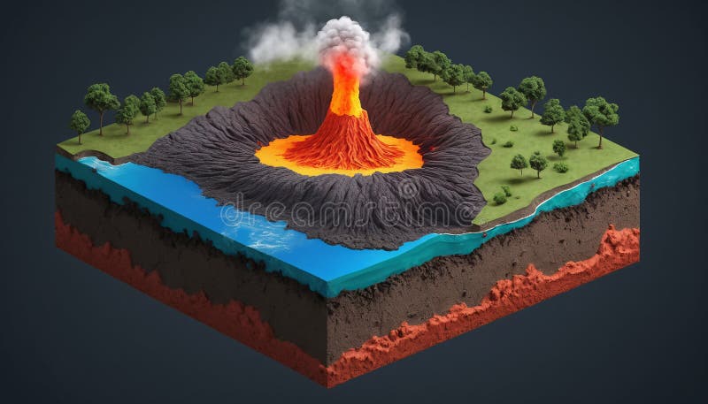 Cross-section of a Piece of the Earth S Crust, Different Composition ...