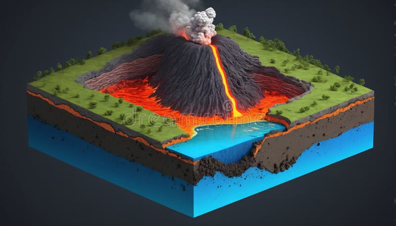 Cross-section of a Piece of the Earth S Crust, Different Composition ...