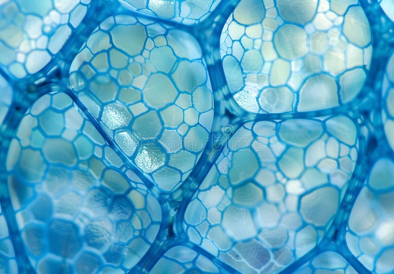 Microscopic Plant Cells with Detailed Structure Stock Illustration ...